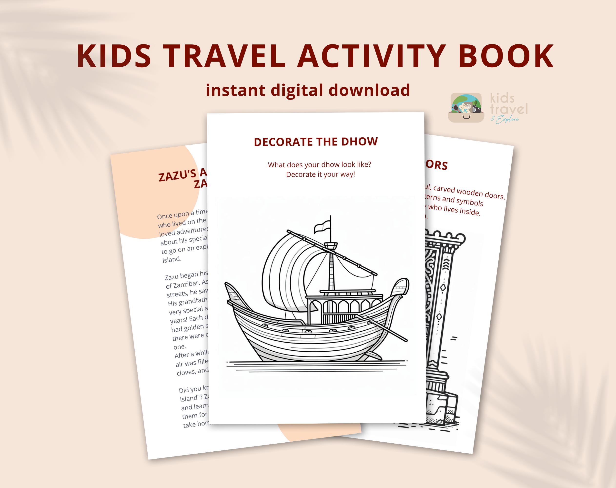 Zanzibar Travel Activity Book for Kids | Fun Educational Games ...
