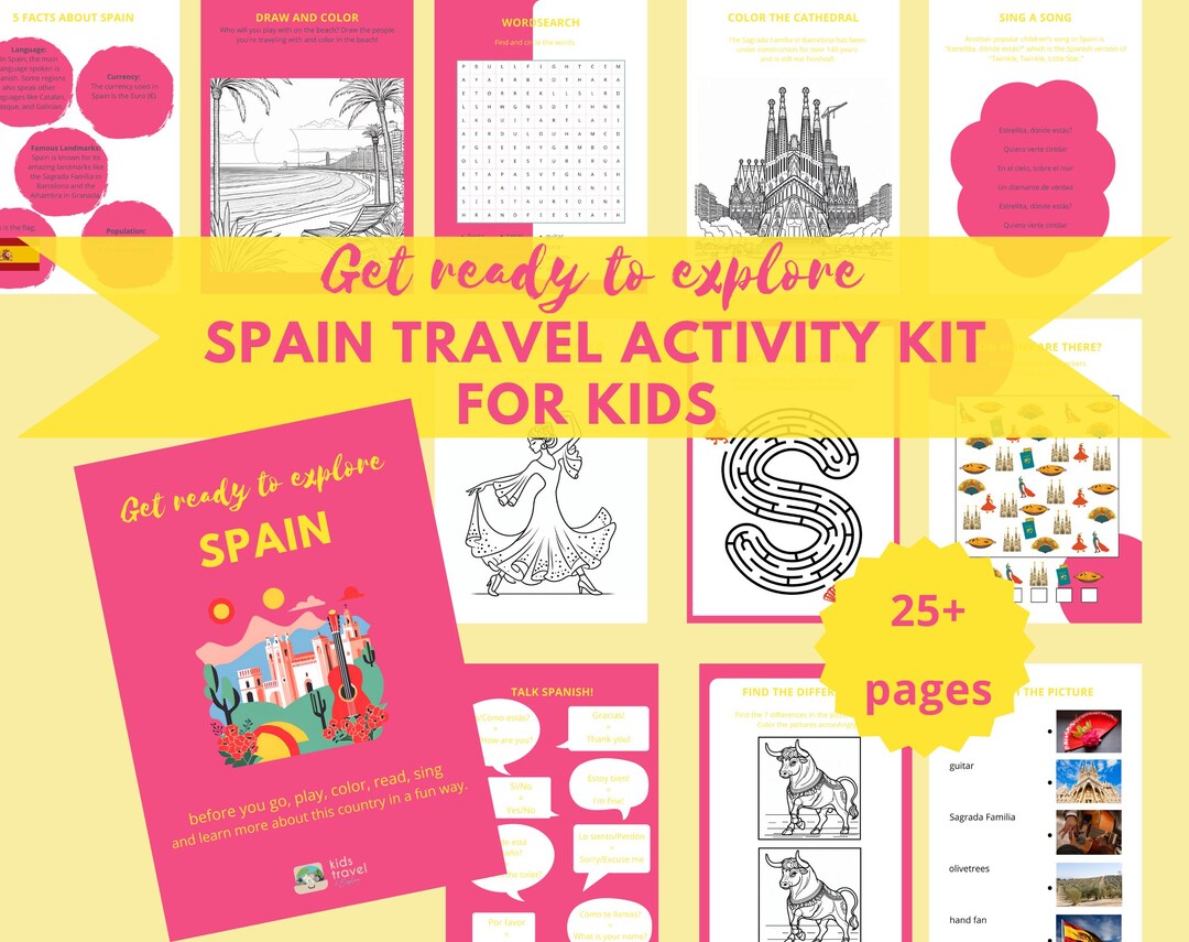 Explore Spain! | Travel Activity Kit for Kids | Spain Travel | Travel ...