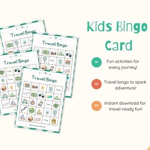 Travel Bingo for Kids and Family | Travel Activities | Summer Bingo ...