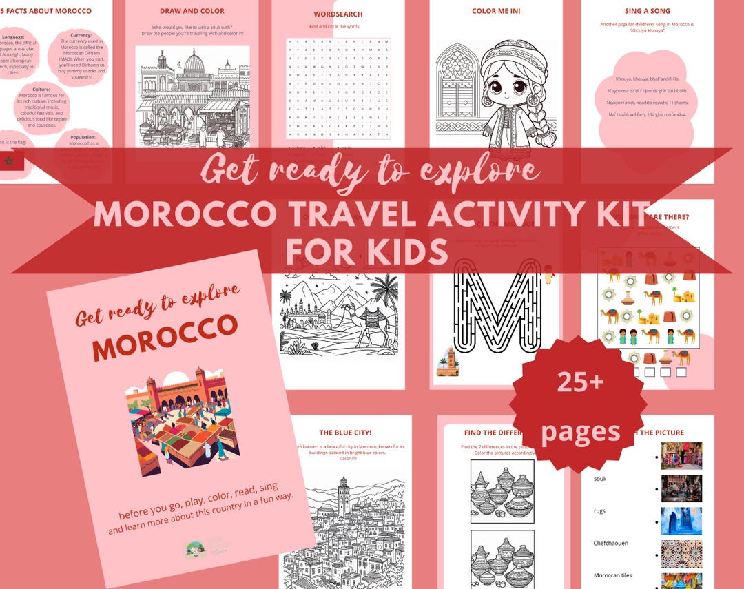 Explore Morocco With Kids! | Travel Activity Kit | Morocco Travel Guide ...
