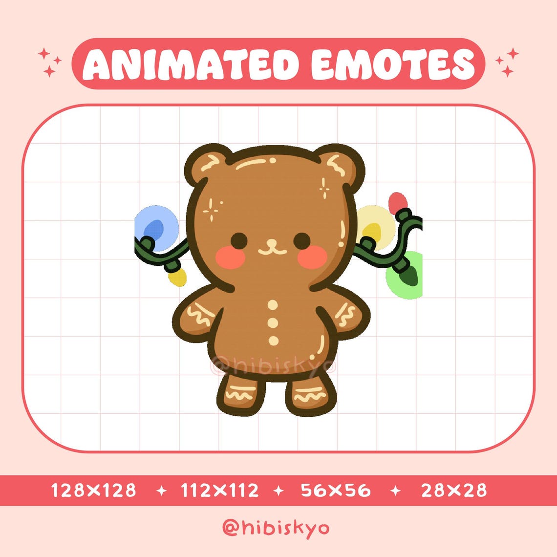 Animated Gingerbread Bear Emote for Twitch and Discord / Christmas ...