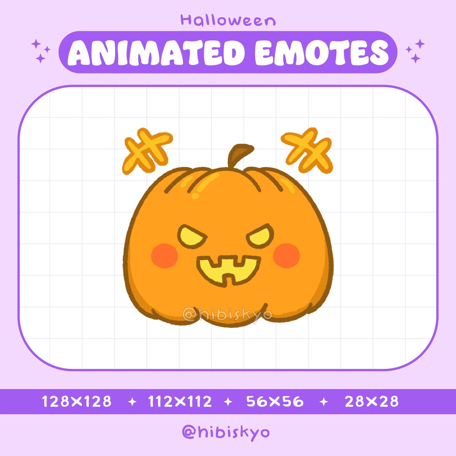 Animated Pumpkin Emote for Twitch and Discord / Pumpkin Emote ...