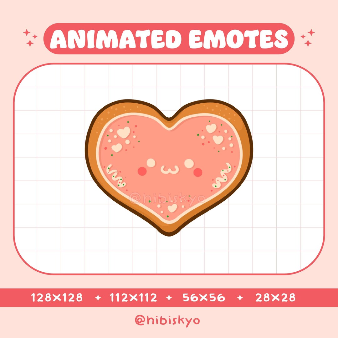 Animated Gingerbread Heart Emote for Twitch and Discord / Christmas ...