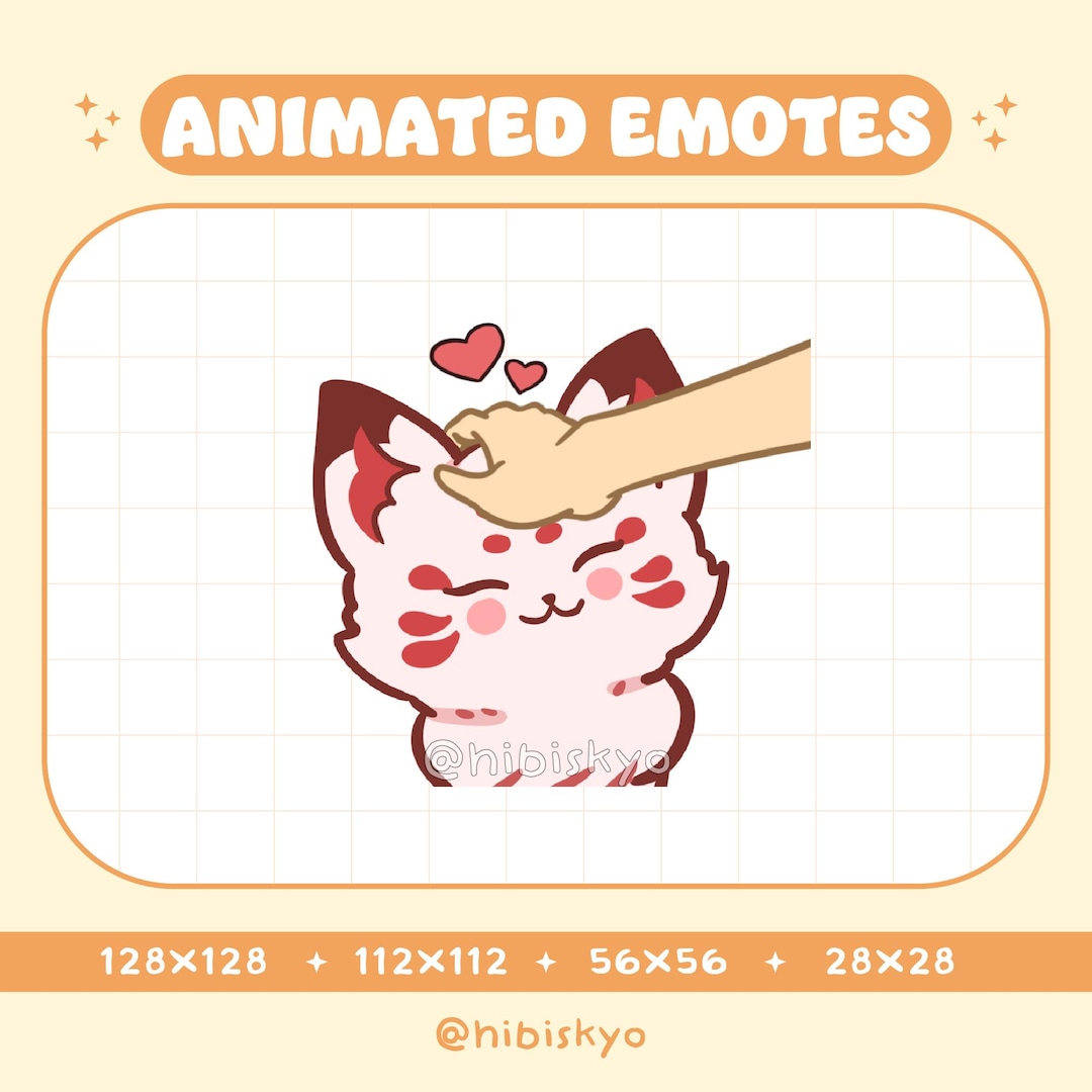 Animated Kitsune Emote for Twitch and Discord / Head Pat Kitsune Emote ...