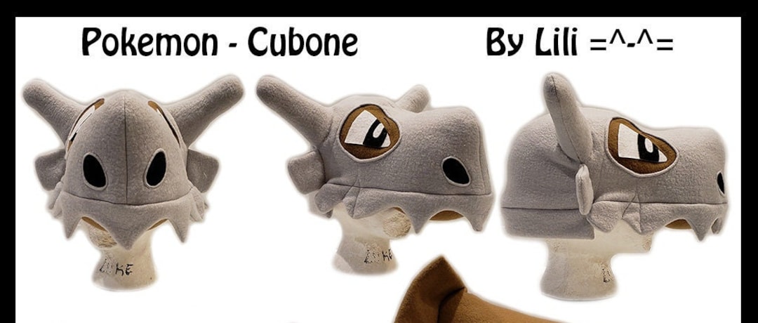 Pokemon Hat - Cubone - MADE TO ORDER - Etsy