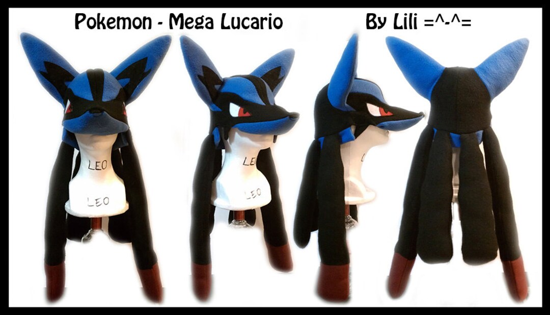 Pokemon Hat - Mega Lucario - MADE TO ORDER - Etsy