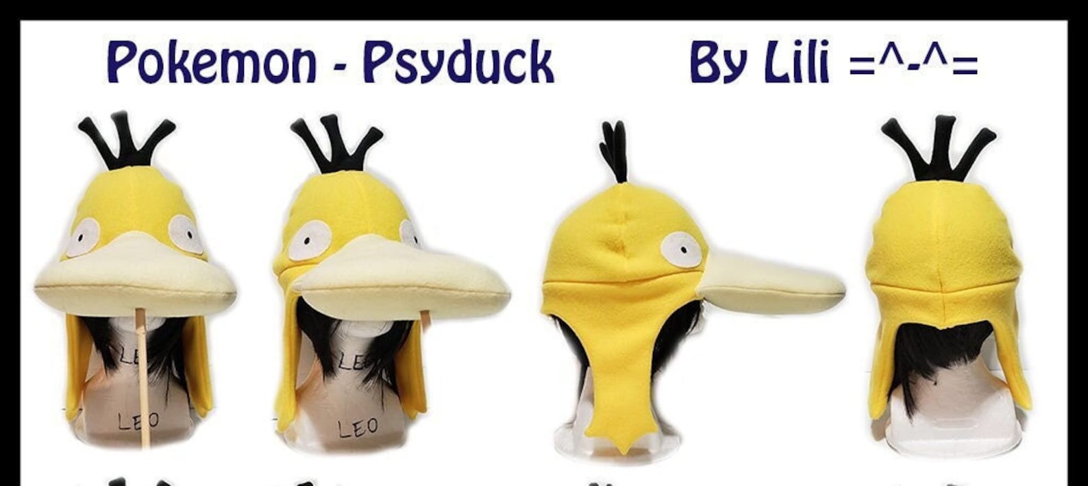 Pokemon Hat - Psyduck - MADE TO ORDER - Etsy