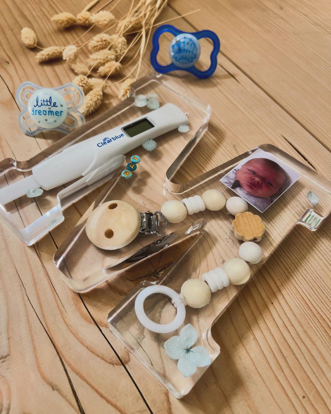 Personalized Birth Memory Made of Epoxy Resin Epoxy Letter Newborn Baby ...