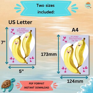 I'm Totally Bananas for You Valentines Day Card - Valentines Instant ...
