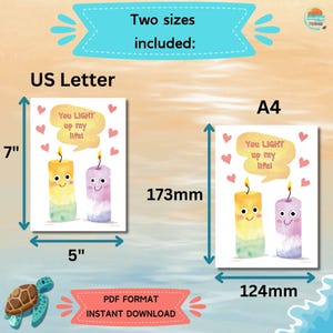 You Light up My Life Valentines Day Card - Valentines Instant Download ...