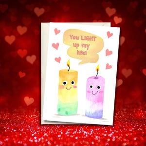 You Light up My Life Valentines Day Card - Valentines Instant Download ...