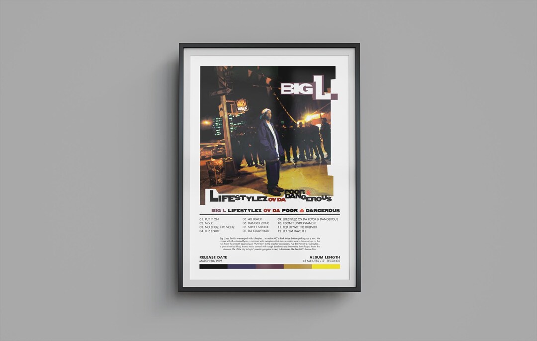 Big L - Lifestylez Ov Da Poor & Dangerous Poster / Music Album ...