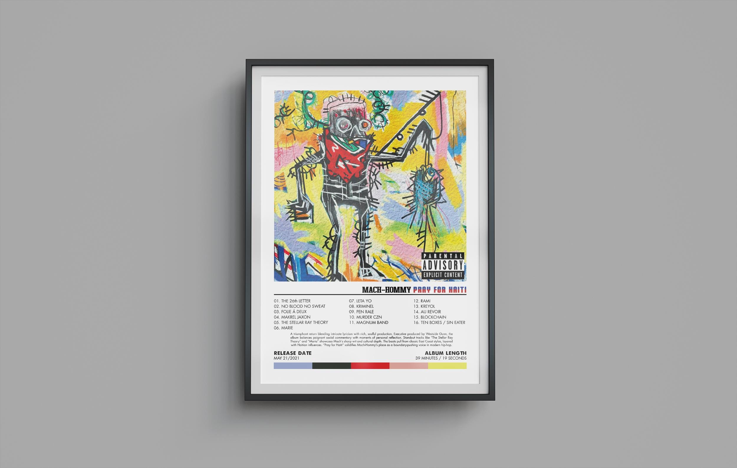 Mach Hommy 'pray for Haiti' Album Cover Art Poster (digital ...