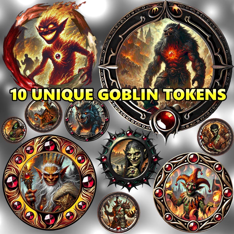 10 Unique Goblin Creature Tokens - Etsy