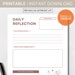 Daily Reflection Worksheet Printable PDF, Self Care Planner, Printable ...