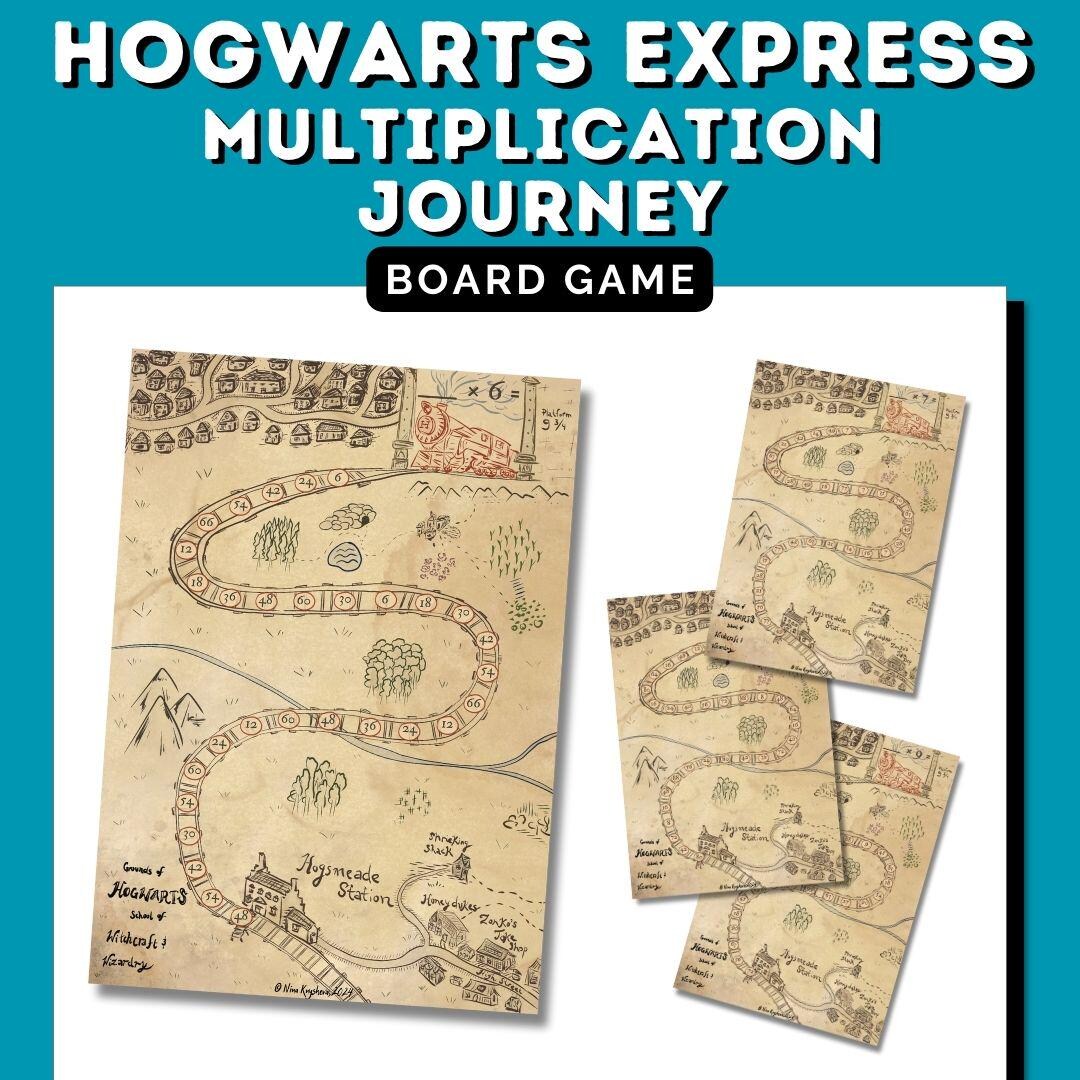 Hogwarts Express Multiplication Journey Game Mat harry Potter - Etsy