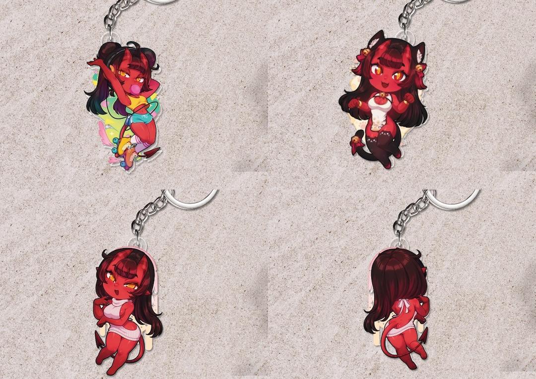 Meru the Succubus Acrylic Keychain NEW Versions, Cute & Collectible ...
