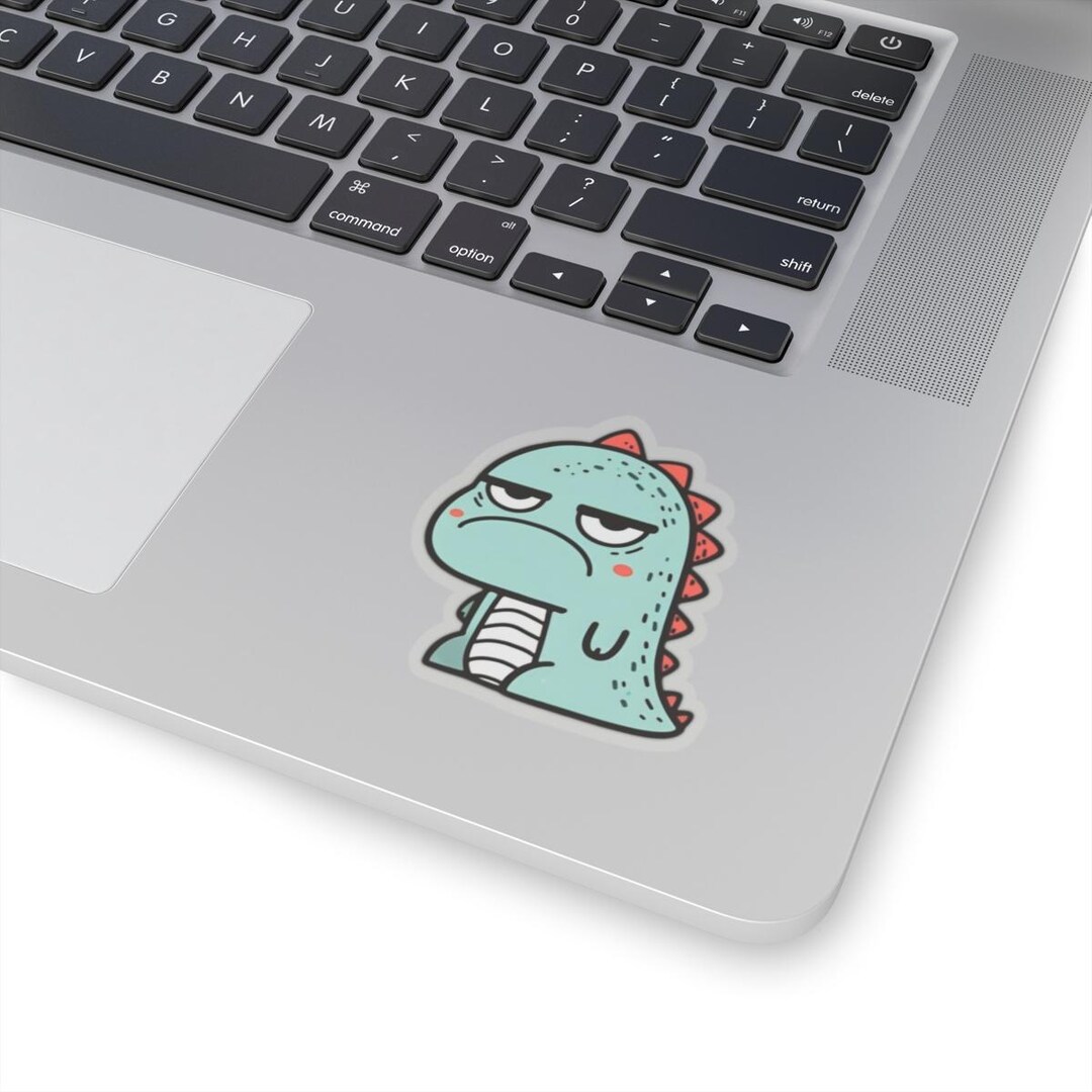Grumpy T-rex Kiss-cut Stickers, Dinosaur Sticker, Funny Vinyl Decal ...
