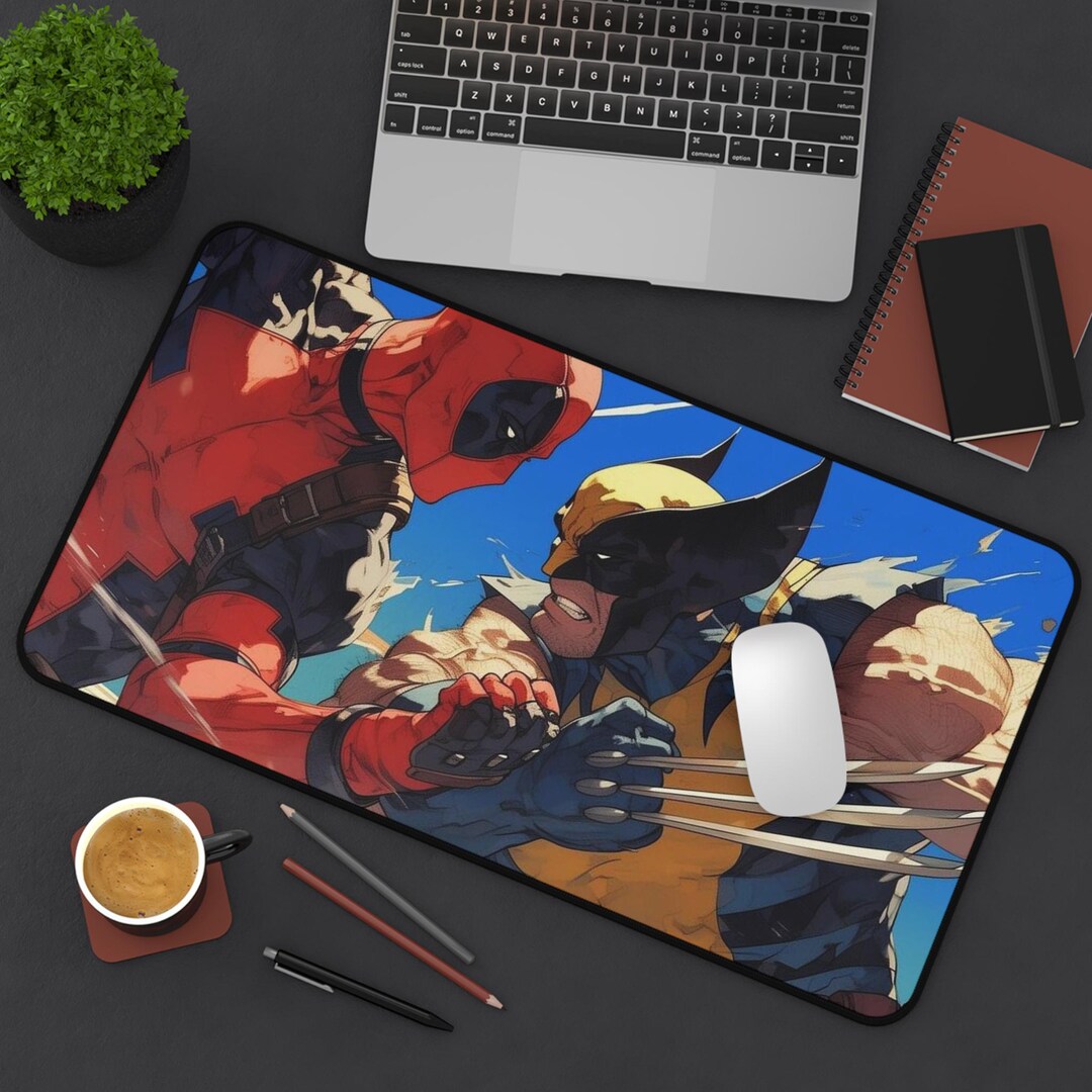 Deadpool Vs Wolverine Desk Mat Durable Stylish Marvel Superhero Gaming ...