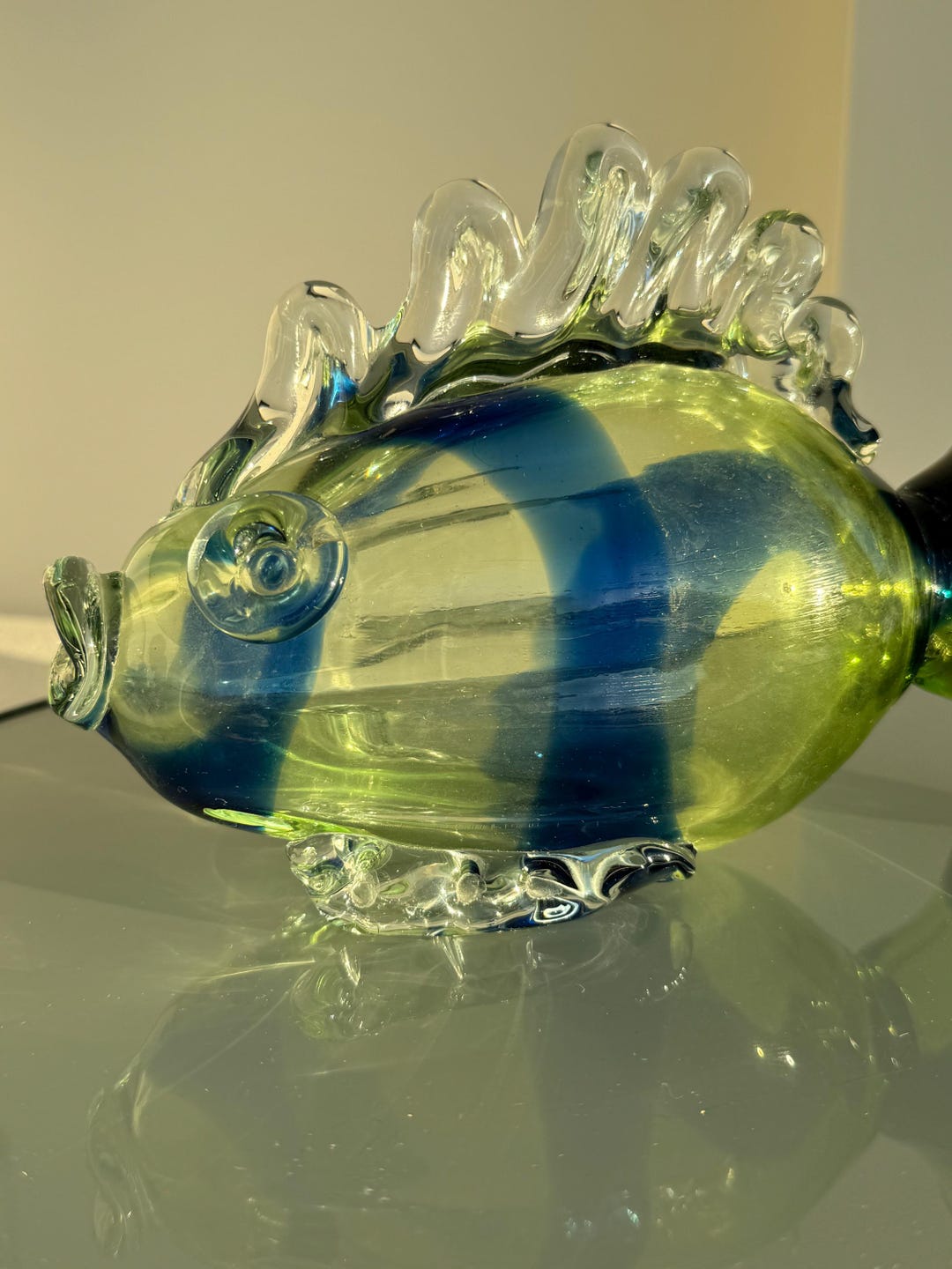 Sculpture Colored Glass Fish - Etsy