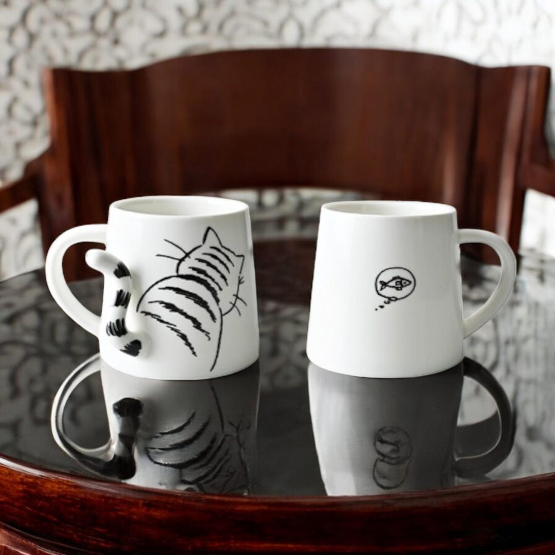 Small Cat Espresso Cup,custom Cat Mom Mug,handmade Ceramic Cat Art,cat ...