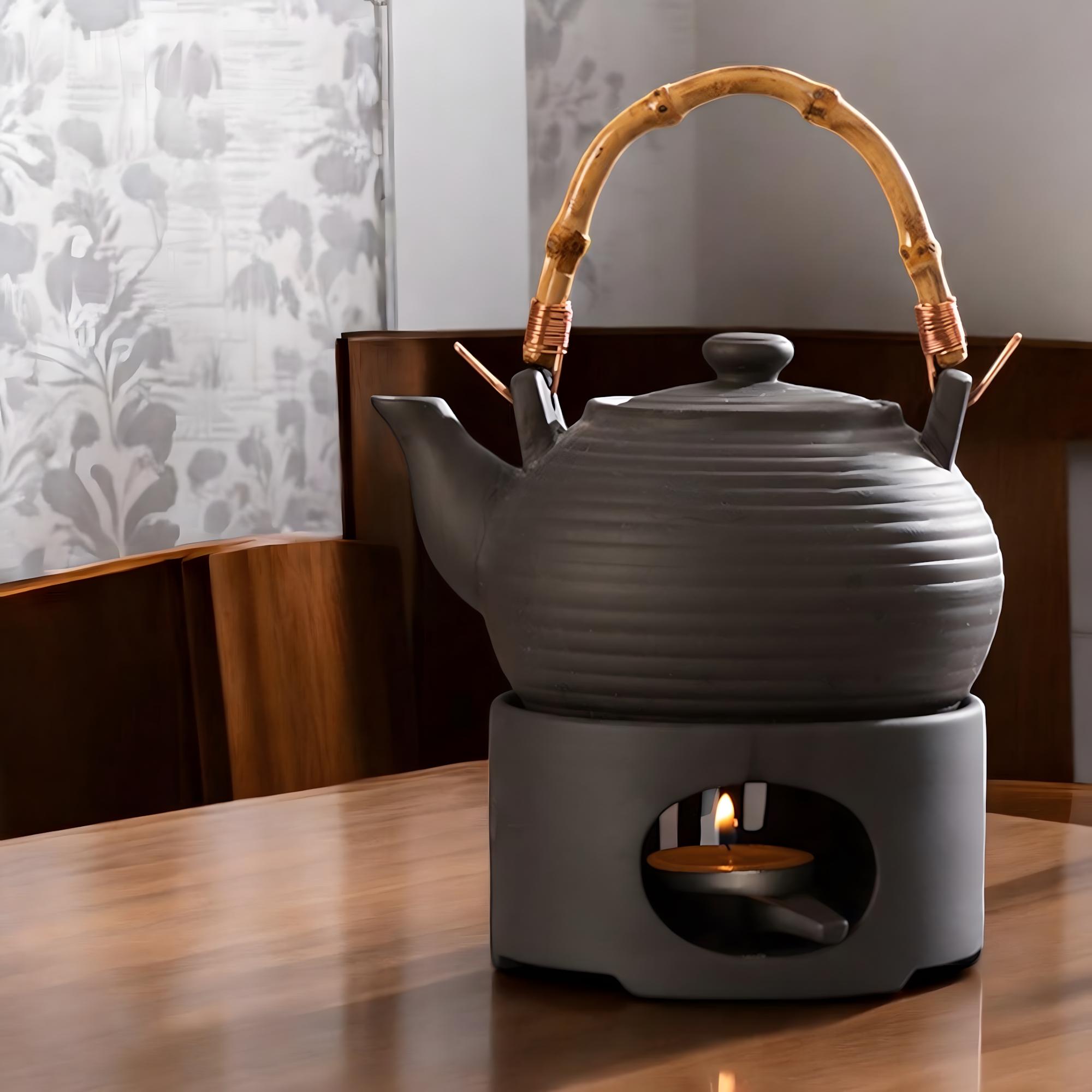 Handcrafted Japanese Ceramic Teapot Warmer: Candle Tea Light Heater - Etsy