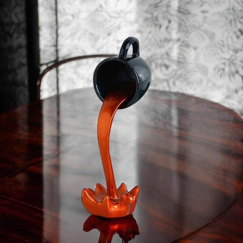 3D Floating Coffee Cup Sculpture: Whimsical Home Decor - Etsy
