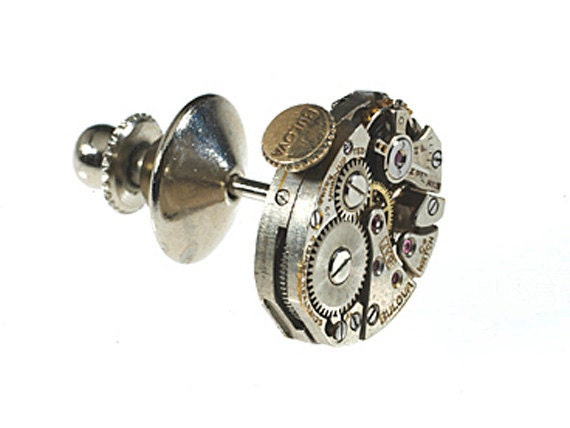 Vintage Watch Movement Lapel Pin Etsy