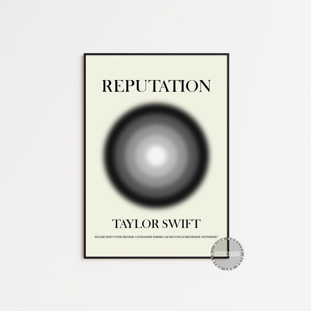 Taylor Swift Posters / Reputation Poster / Album Cover Poster, Gradient ...