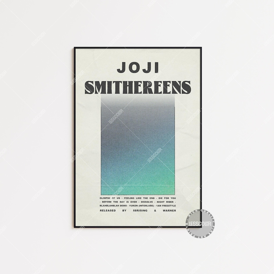 Joji Posters Smithereens Poster Joji Tracklist Album Cover Poster / Album Cover Poster Print ...