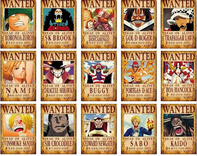 All One Piece Profiles - Etsy