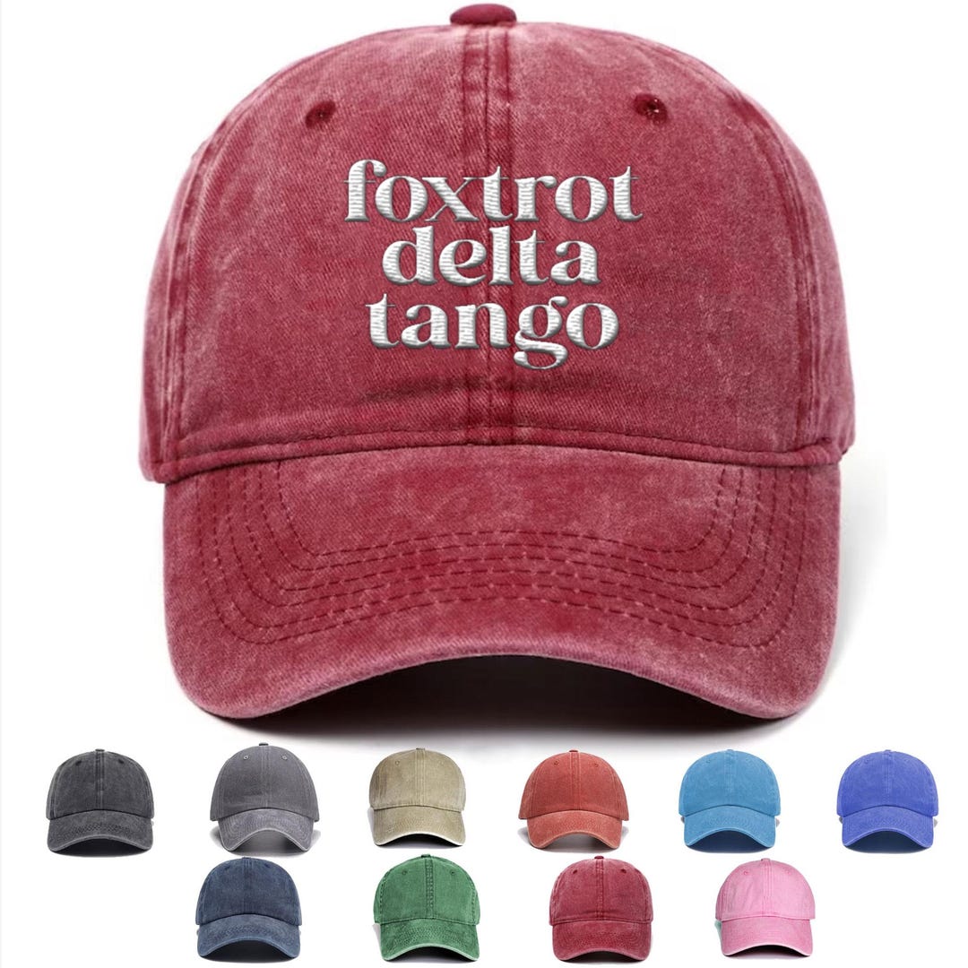 Foxtrot Delta Tango Embroidered Hat, Vintage Baseball Hat, Funny Trump ...