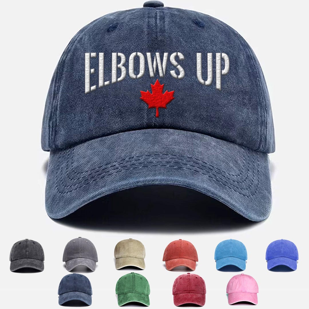 Elbows up Canada Embroidered Hat, Vintage Baseball Hat, Canadian Pride ...