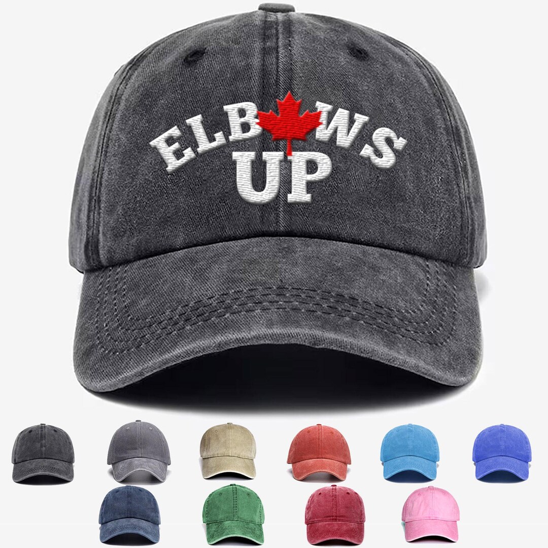 Elbows up Canada Sign 51 Embroidered Hat, Vintage Baseball Hat ...