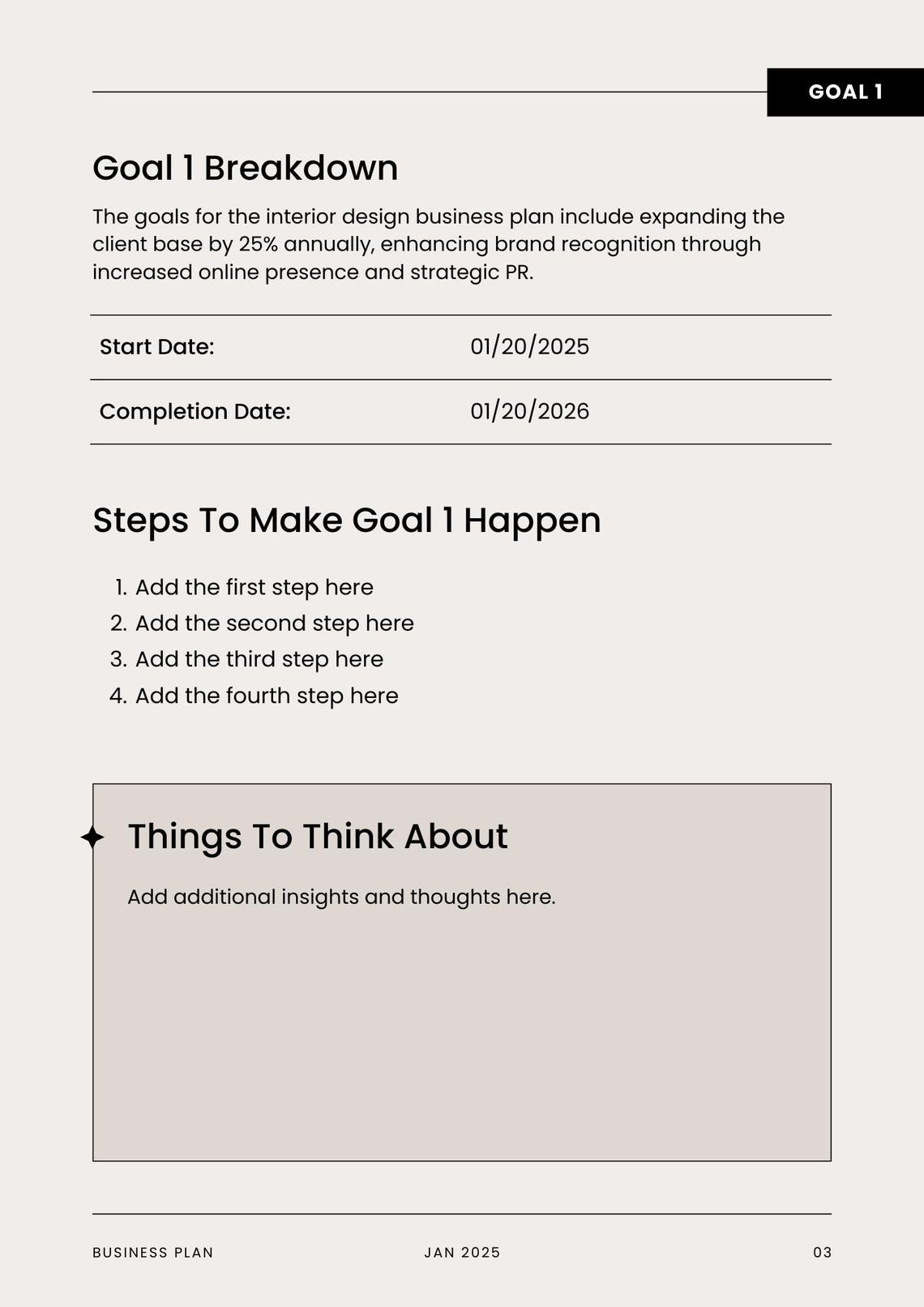EDITABLE Interior Design Business Plan Template - Etsy