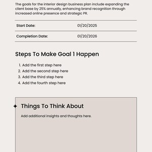 EDITABLE Interior Design Business Plan Template - Etsy