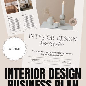 EDITABLE Interior Design Business Plan Template - Etsy