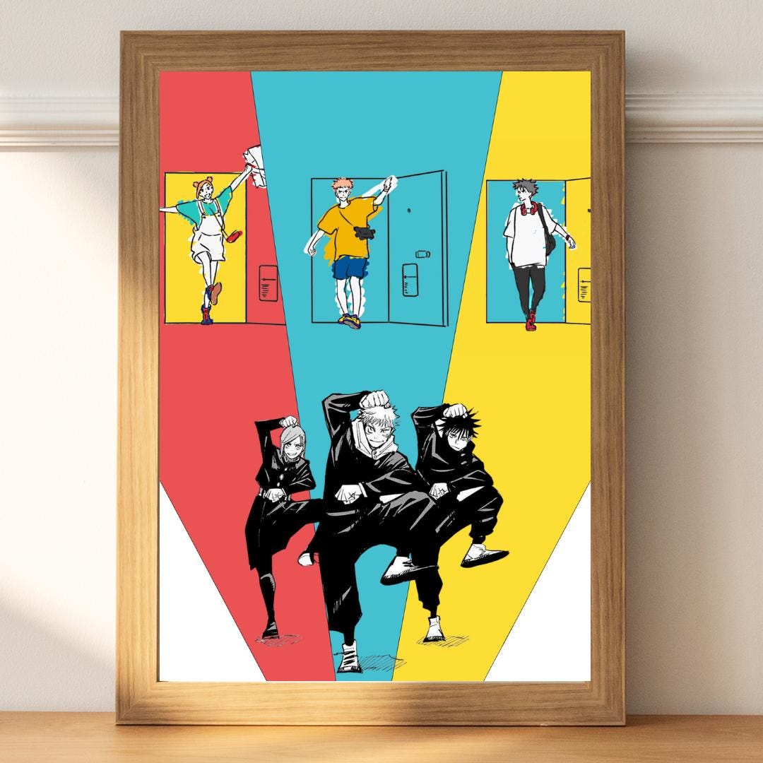 Jujutsu Kaisen Anime Poster Manga Posters Anime Art Wall Print Colorful ...