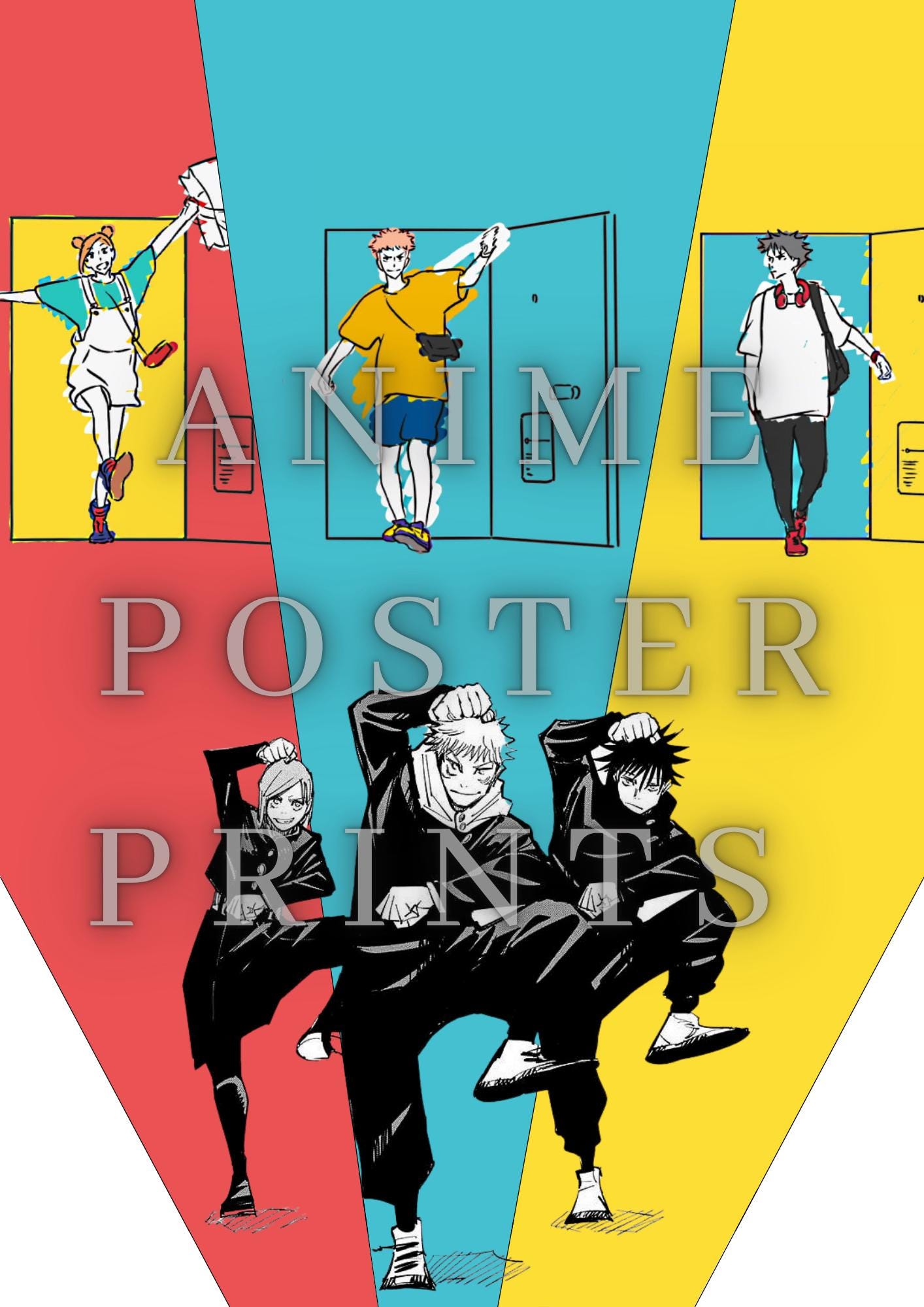 Jujutsu Kaisen Anime Poster Manga Posters Anime Art Wall Print Colorful ...