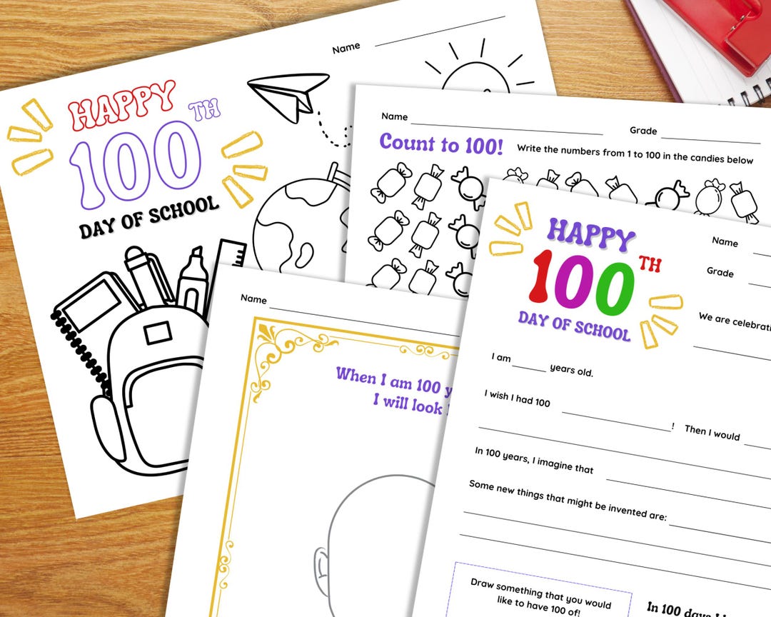 100th Day of School Activities, 100th Day Worksheets, 100s Day ...