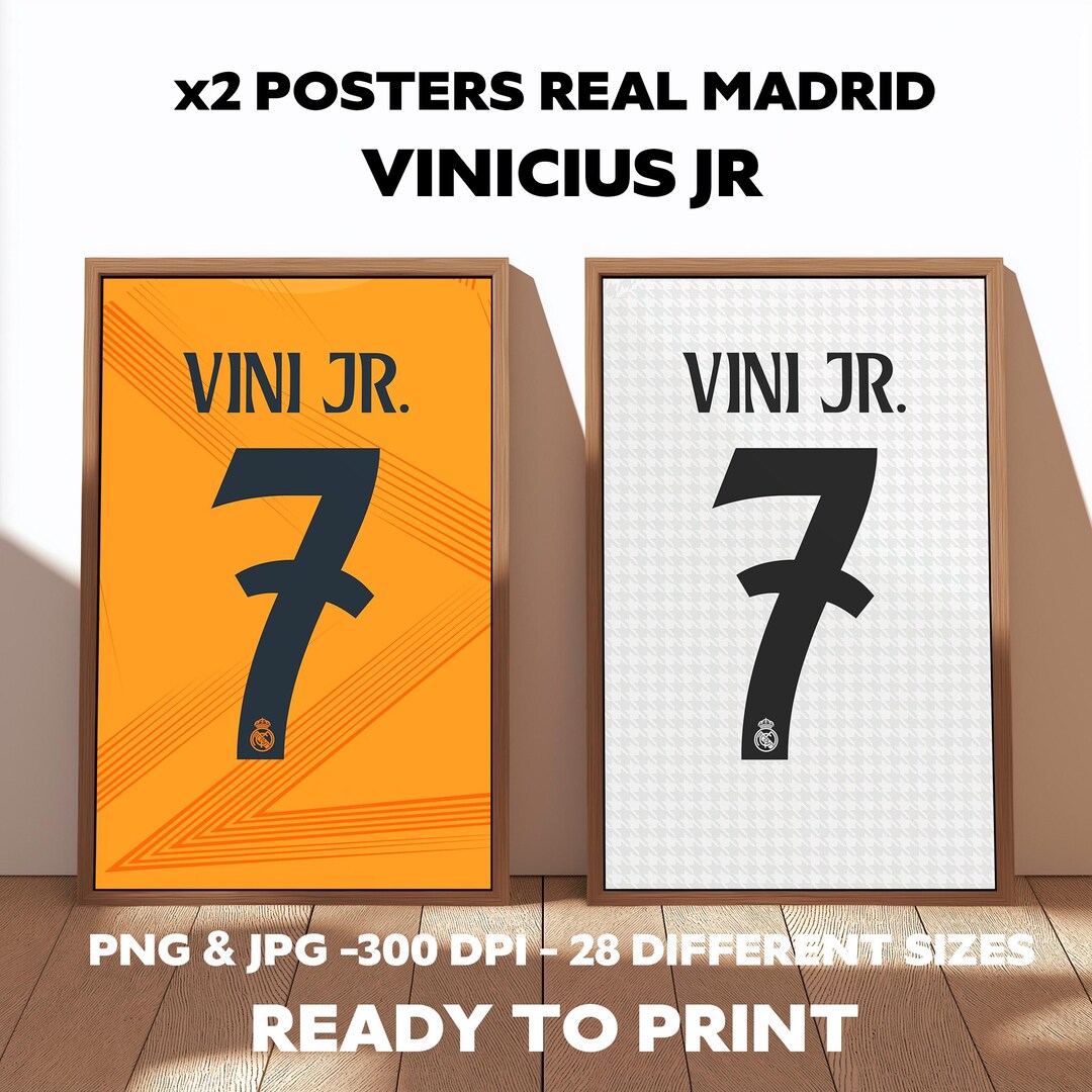 Real Madrid Vini JR Printable Poster Bundle 2 Wall Art Designs of ...