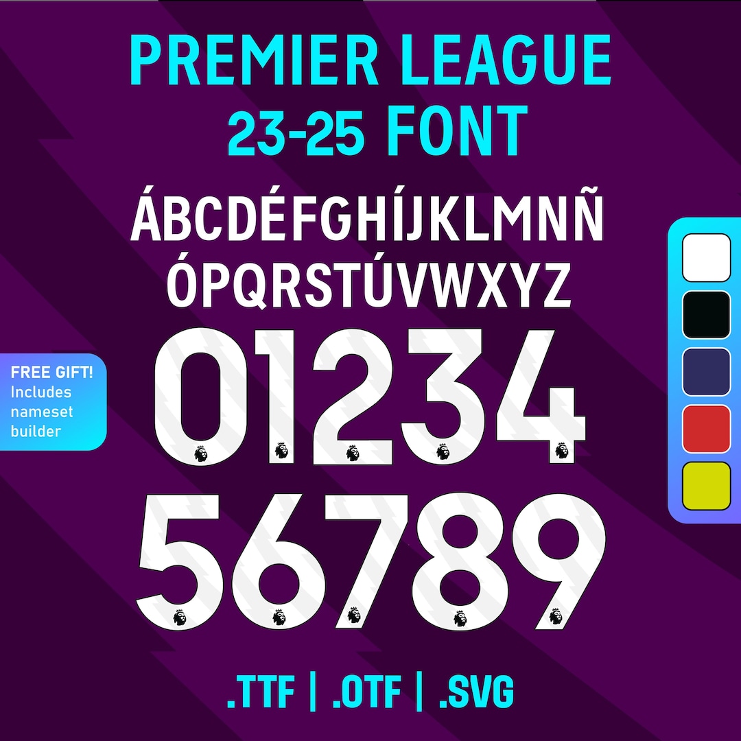 Fuente tipográfica de la Premier League 2023-2025: letras deportivas únicas para fanáticos y ...