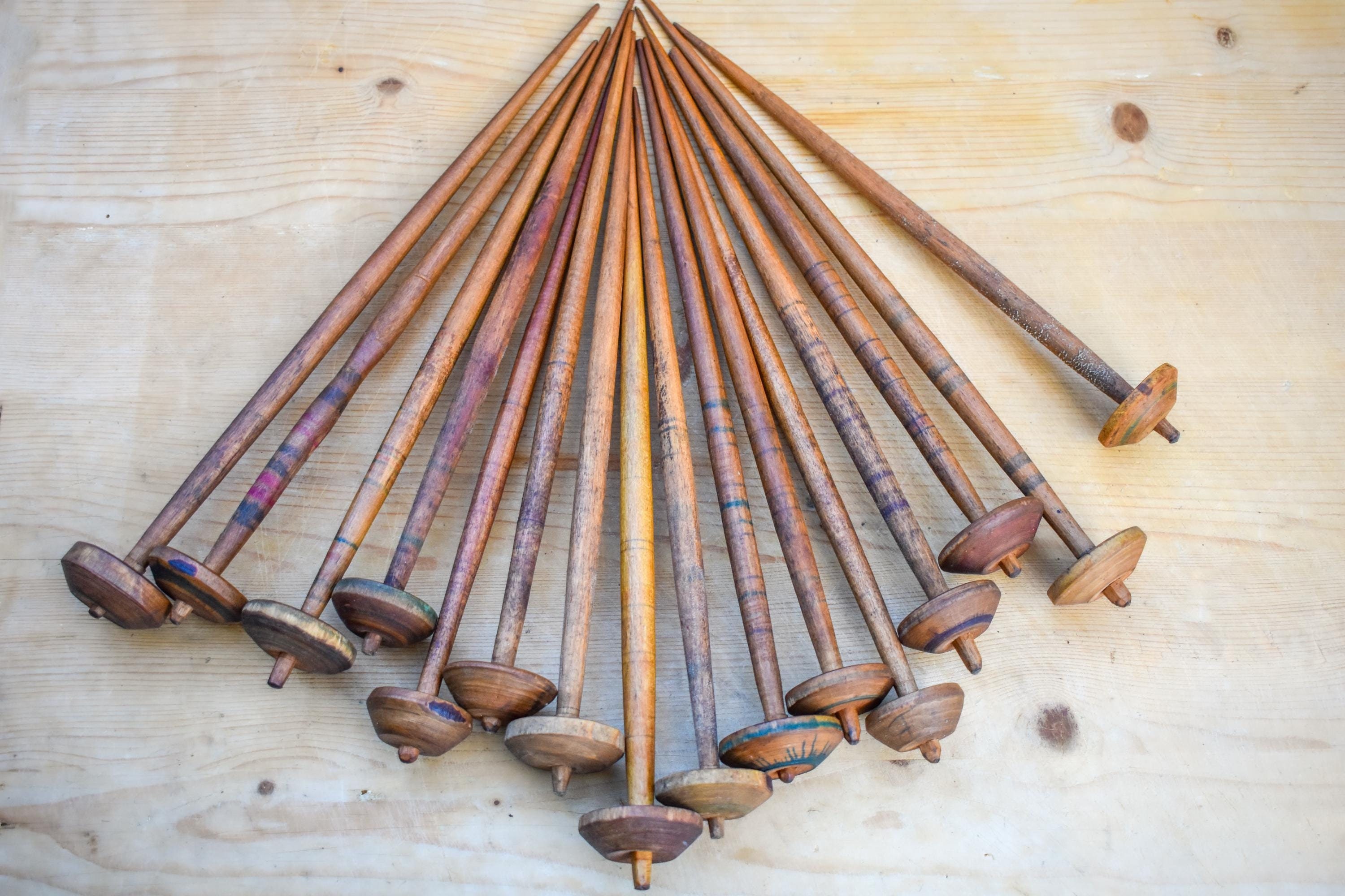 Antique Drop Spindle, Old Loom Part, Vintage Primitive Antique Hand ...