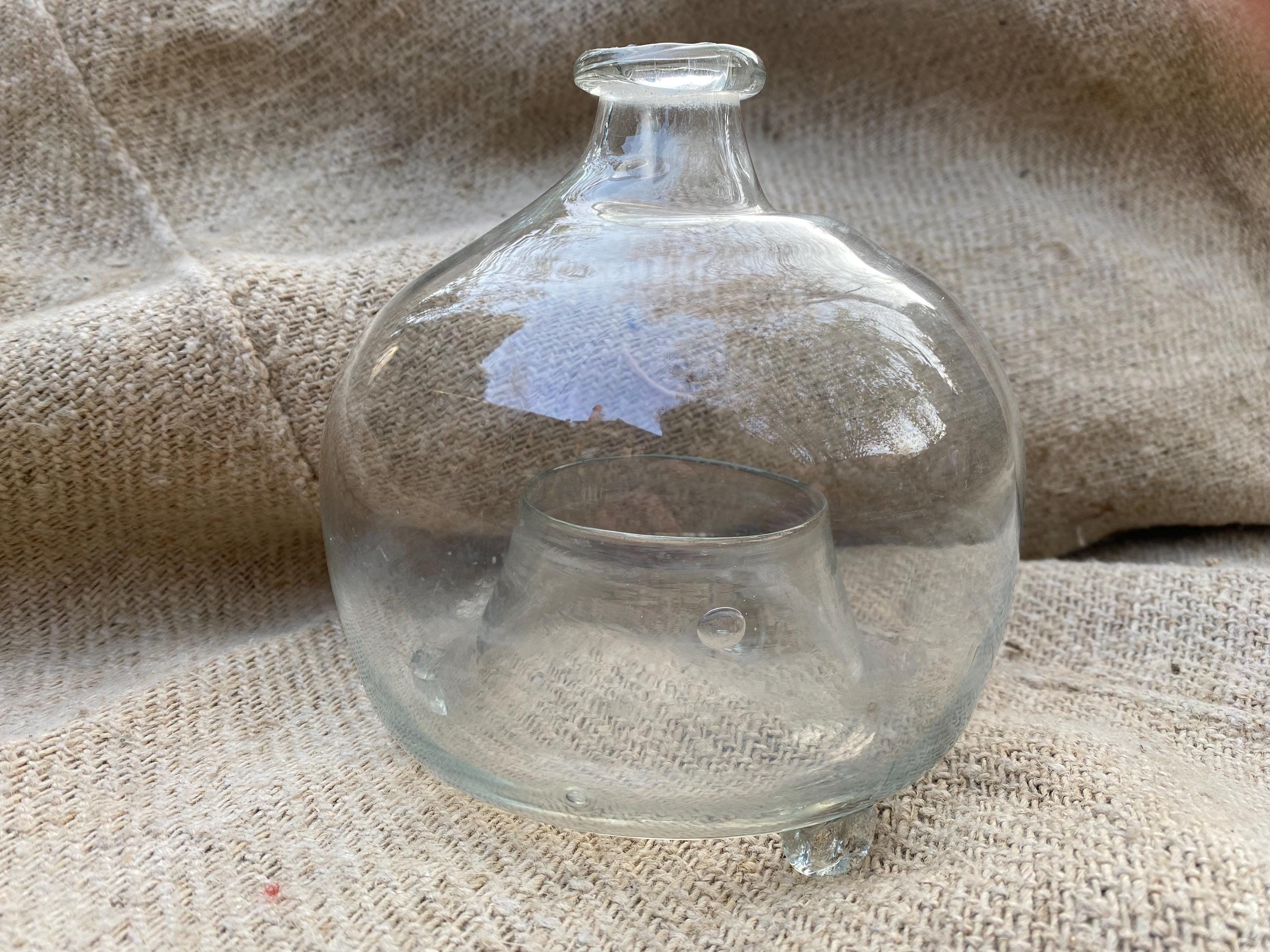 Antique Glass Fly Catcher, Fly-trap, Nice Shape, Rustic Glass, Hand ...