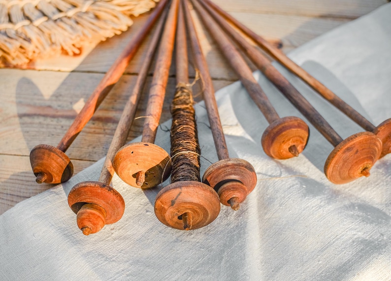 Antique Drop Spindle, Old Loom Part, Vintage Primitive Antique Hand ...