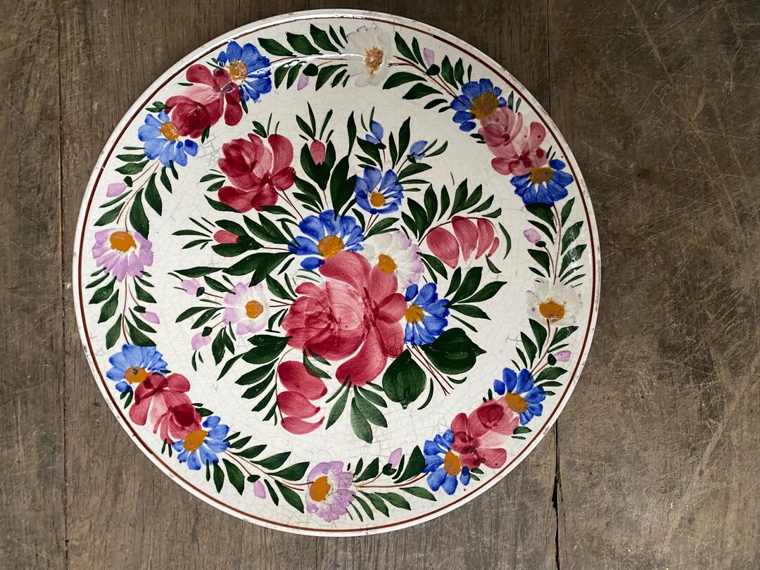 Decorative Antique Plate With Flowers, Collectibles Porcelain Plate - Etsy