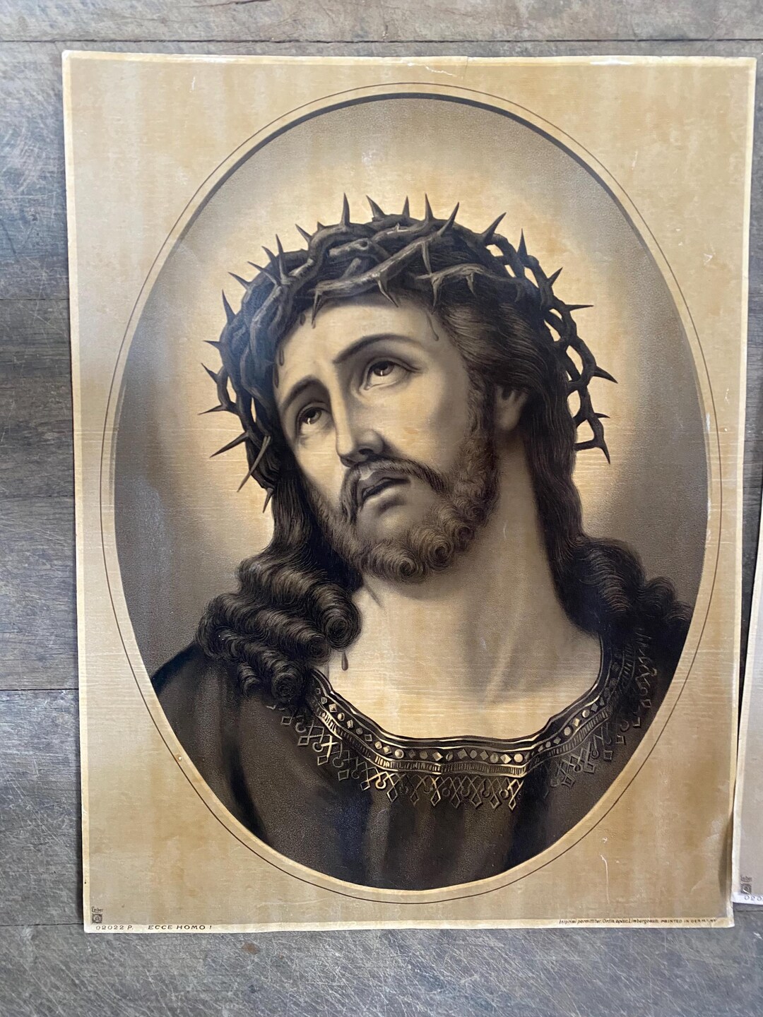 Antique Printed Jesus Picture - Etsy