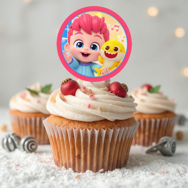 Bebefinn Cupcake Toppers, Bebefinn Toppers, Digital Cupcake Toppers, 12 ...