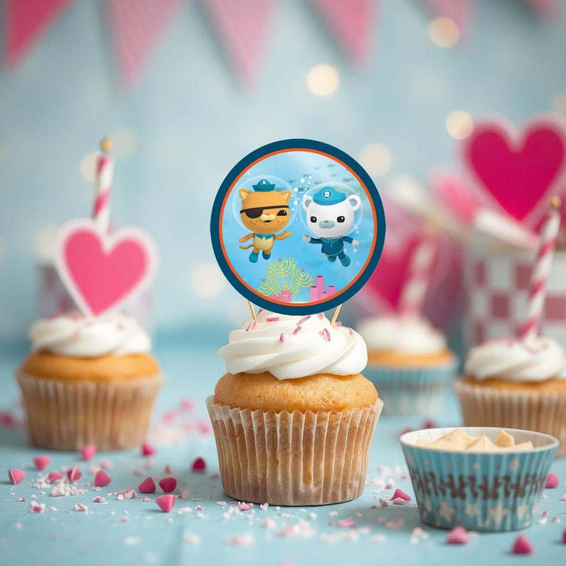 Octonauts Cupcake Toppers, Printable Octonauts Toppers, Digital Cupcake ...