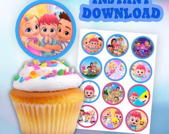 Printable Bebefinn Cupcake Toppers - Etsy